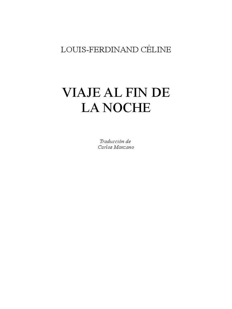 Viaje Al Fin de La Noche | PDF | Ciencia y matemáticas