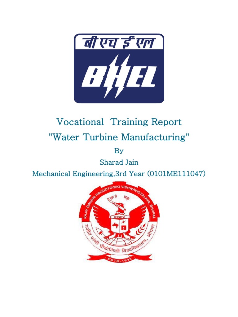 Vocational Training Report (BHEL) | PDF | Turbine | Machining