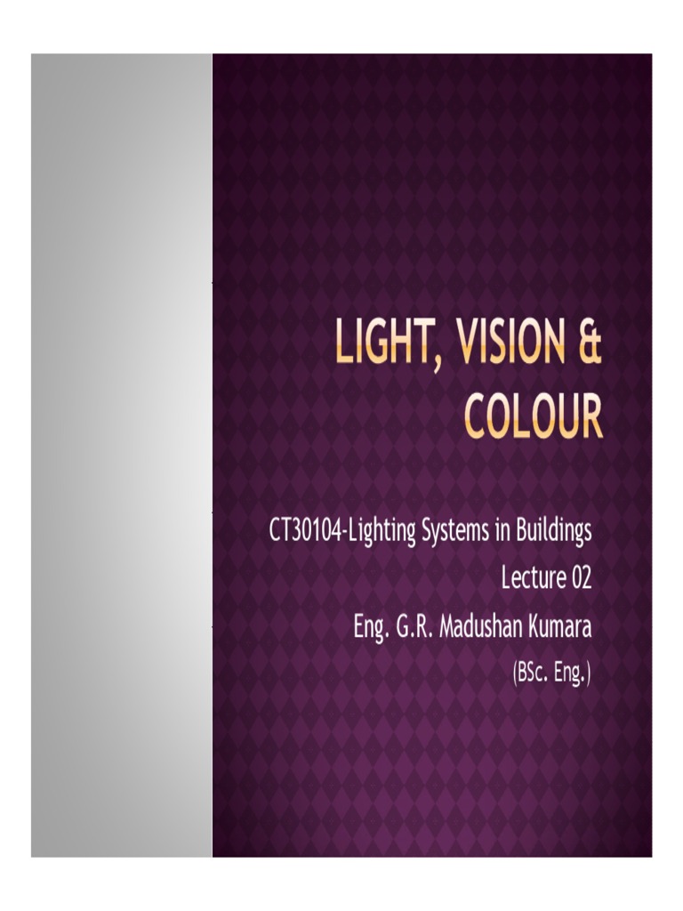 Light, Vision & Colour | PDF | Electromagnetic Radiation | Photon