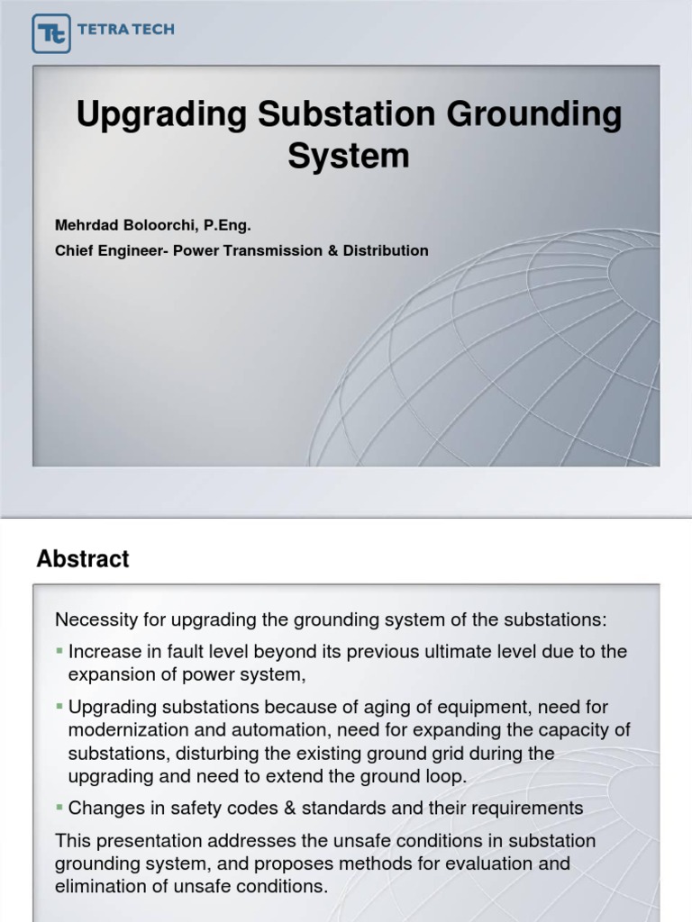 Upgrading Substation Grounding System | PDF | Electrical Substation ...
