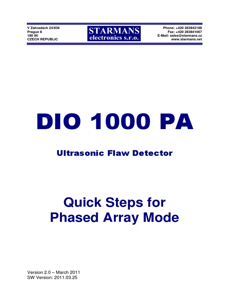 DIO 1000 PA Quick Steps v2.0 - EN | PDF | Aperture | Optics