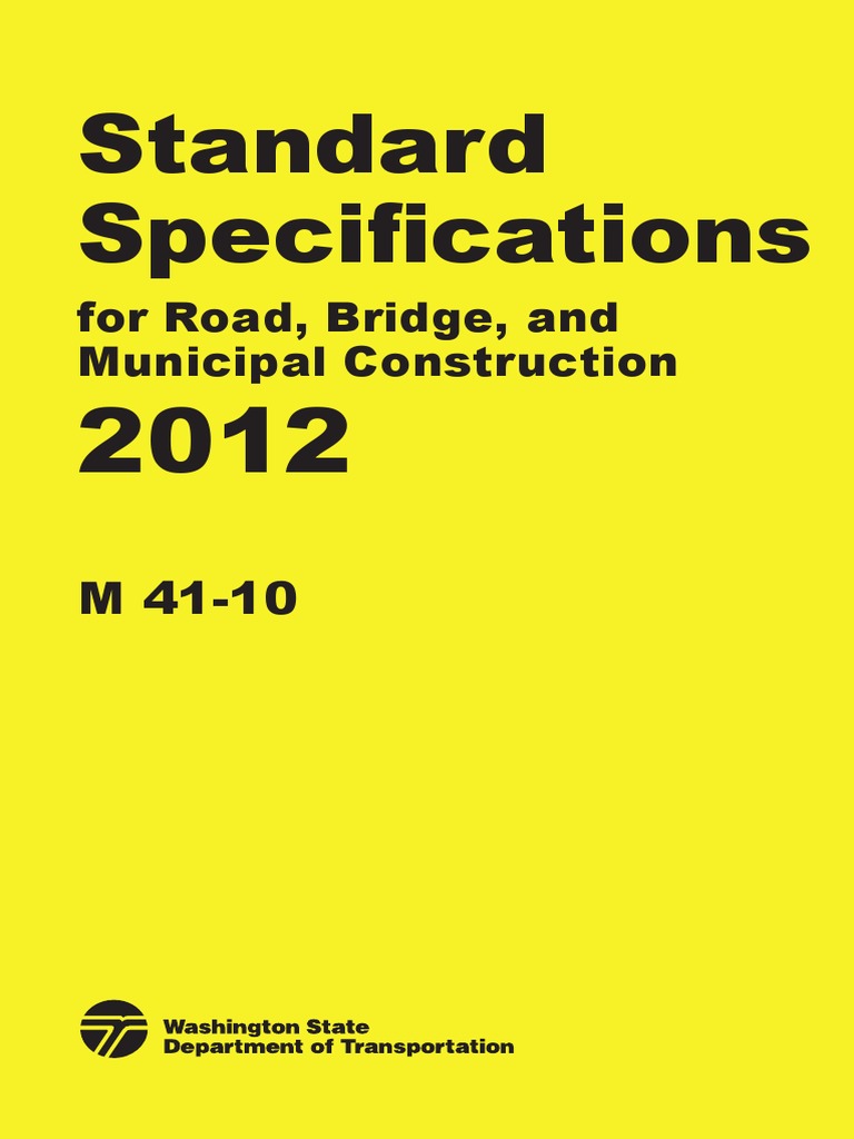 WSDOT Standard Spec2012 | PDF