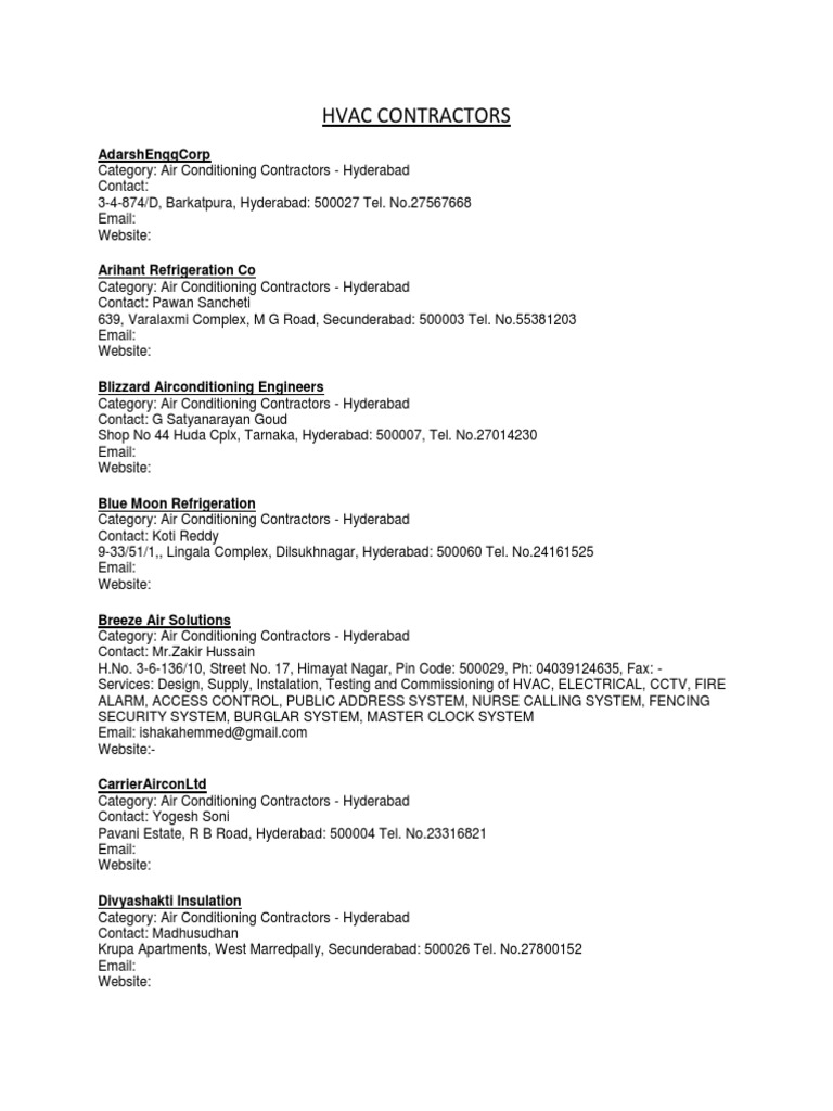 Mep Contractors | PDF