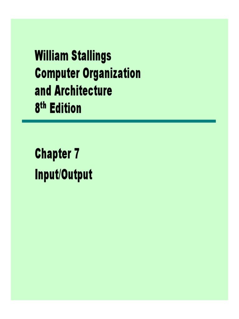 William Stallings Computer Organization and Architecture 8 Edition | PDF | Input/Output ...