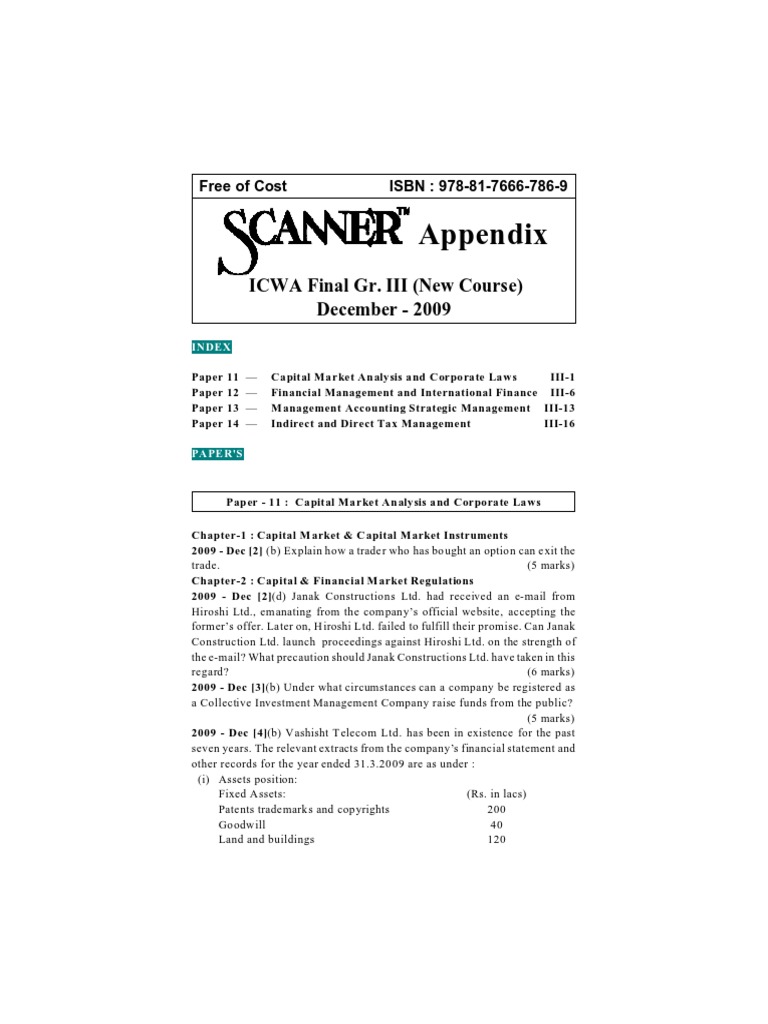 SFM Scanner | PDF | Depreciation | Option (Finance)