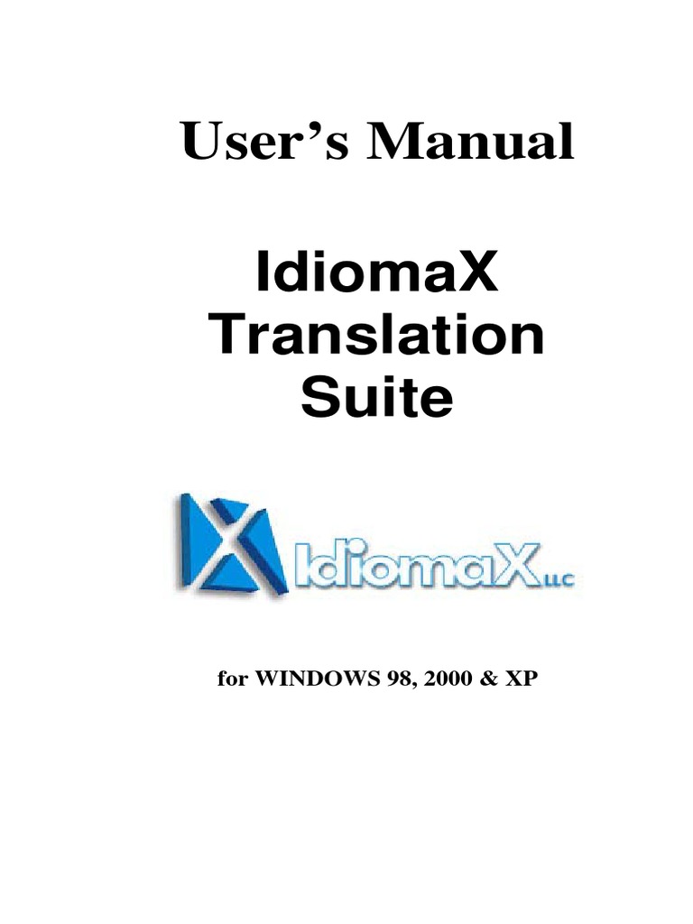 IdiomaX Translation Suite - Manual | PDF | Verb | Installation ...