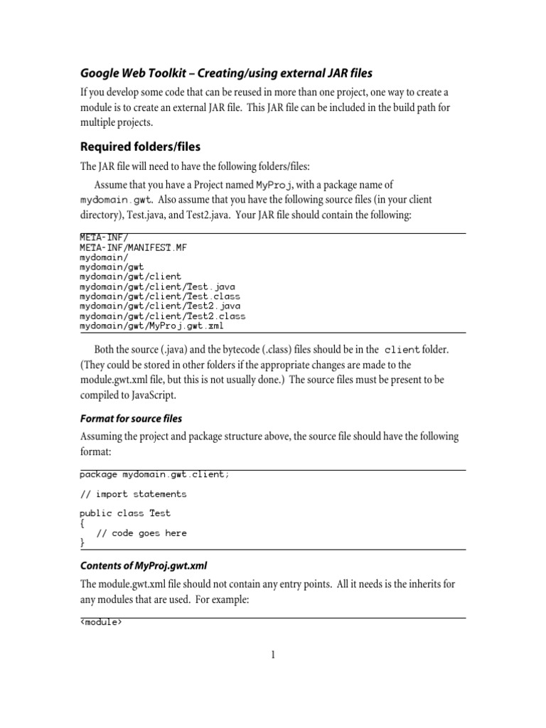 Creating External Jar Pdf Java Servlet Computer File 2672
