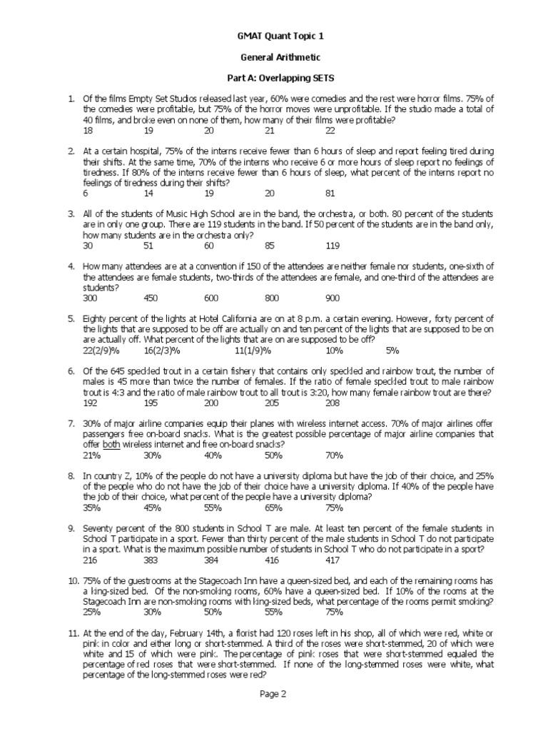 GMAT Quant: Arithmetic Challenges | PDF