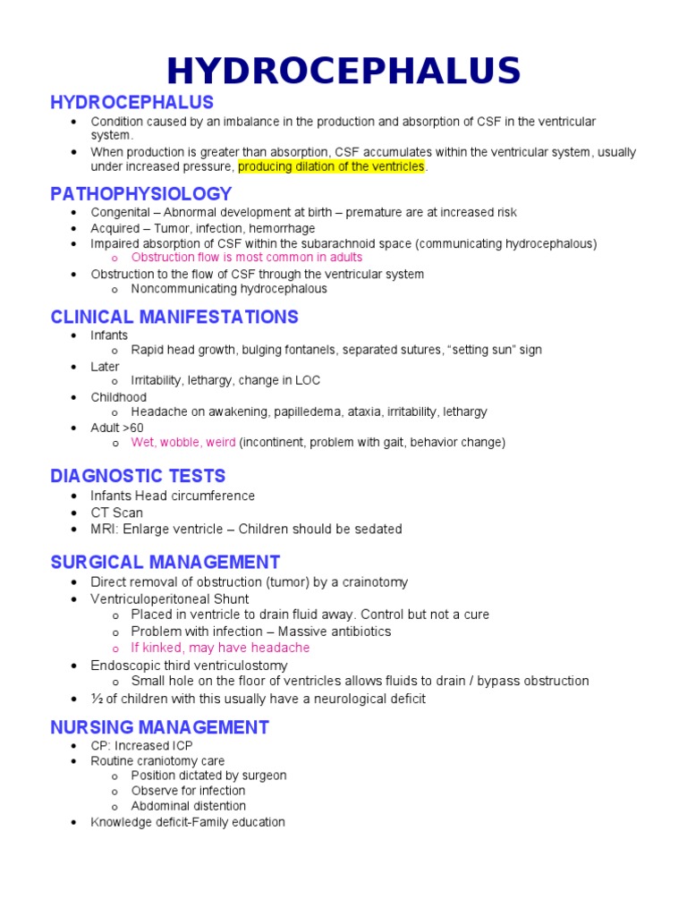 HYDROCEPHALUS | PDF