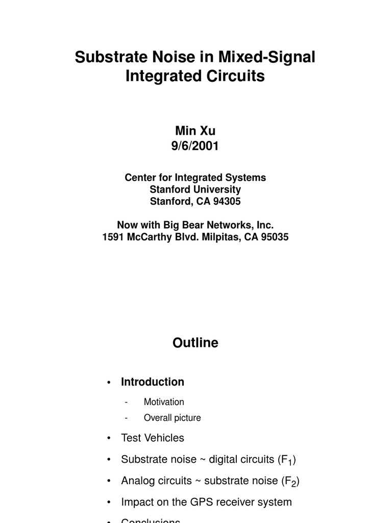 Substrate Noise in Mixed-Signal Circuits | PDF | Electronic Circuits ...
