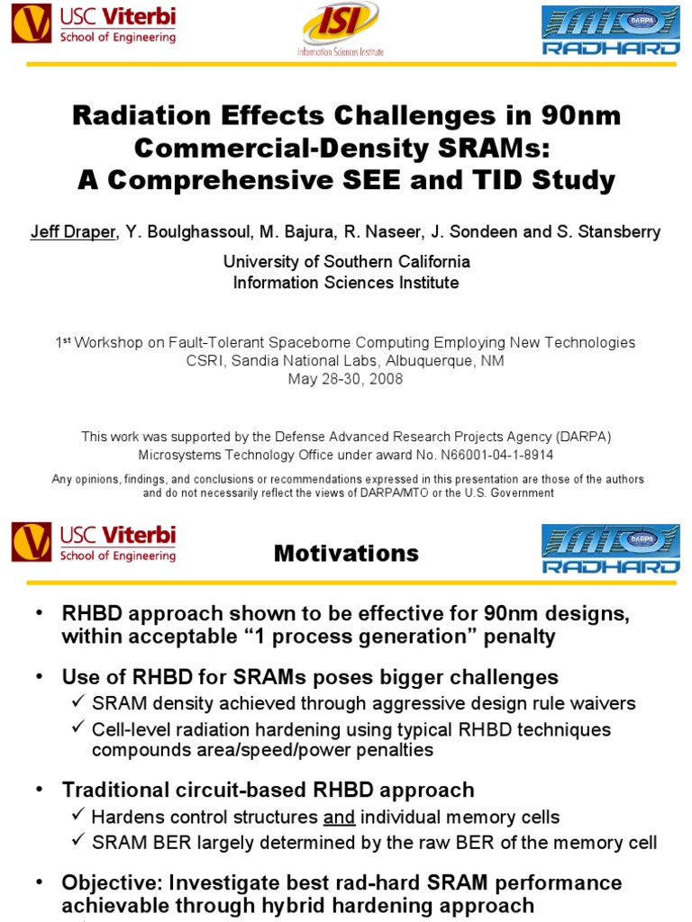 Radiation Effects Challenges in 90nm Commercial-Density SRAMs | PDF | Error Detection And ...