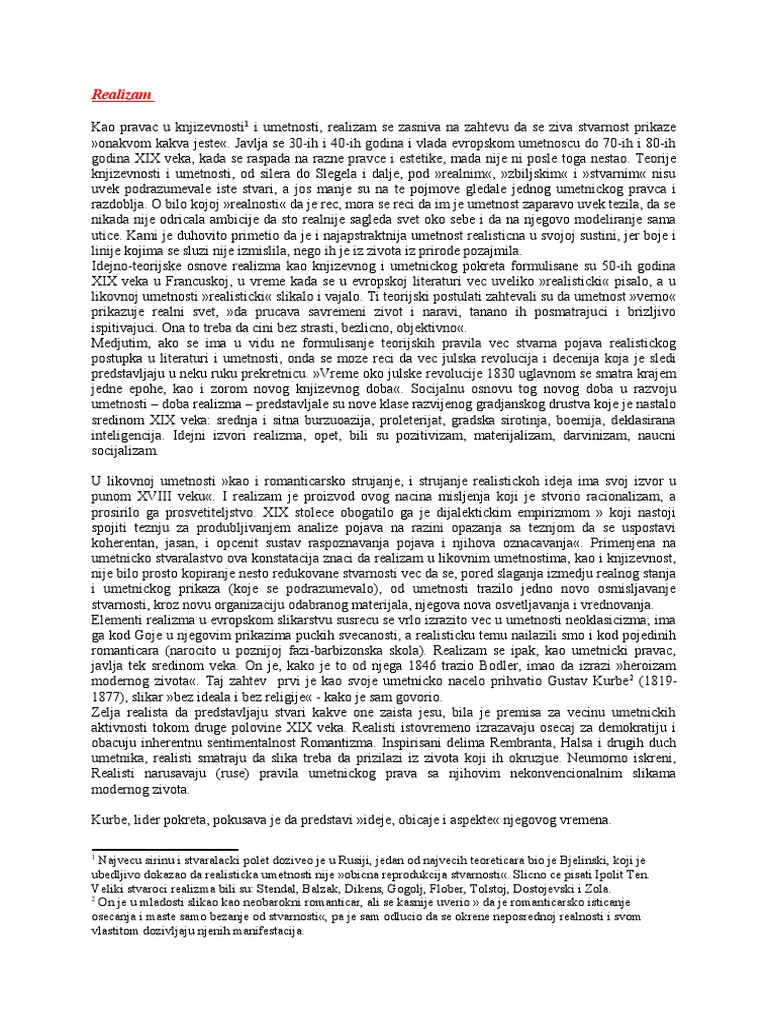Realizam | PDF