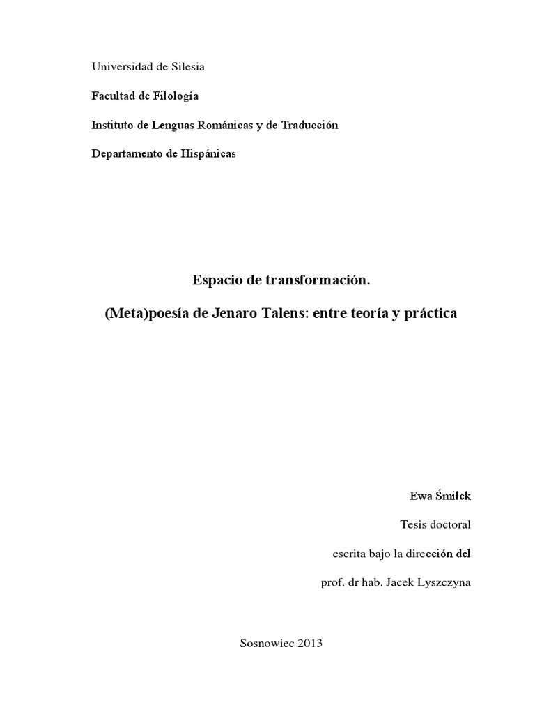Metapoesía de Jenaro Talens | PDF | Poesía | Federico García Lorca