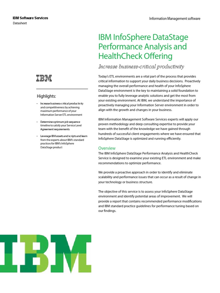 ETL Datastage Performance Tuning | PDF | Trademark | Ibm