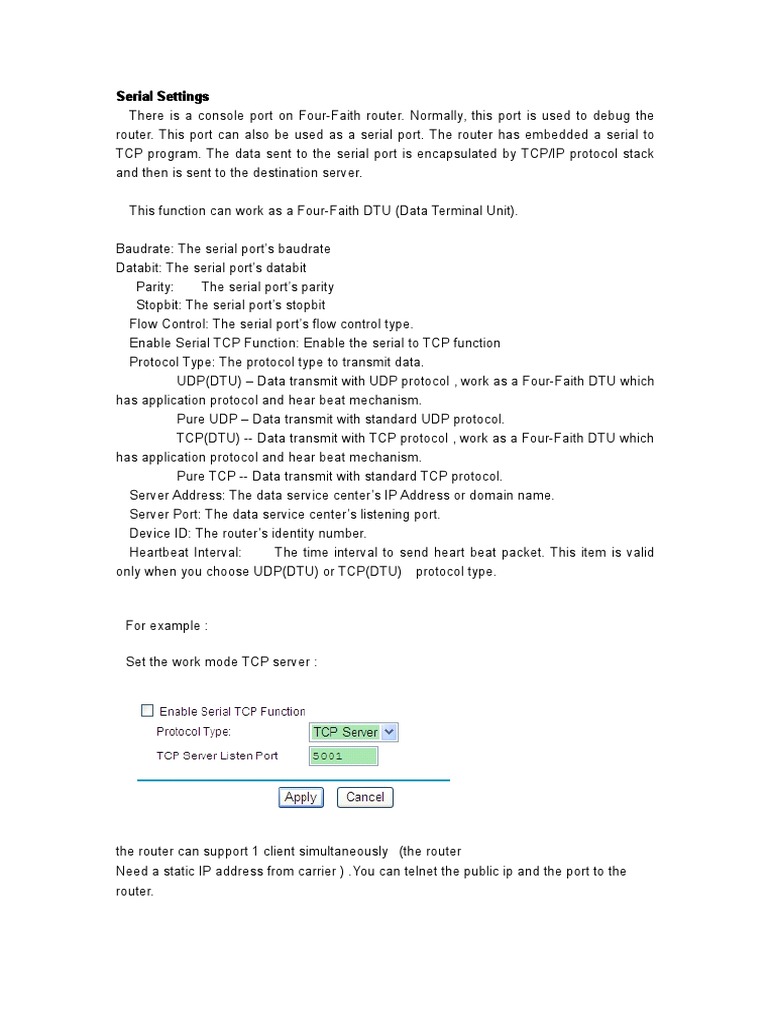 Serial Setting | PDF