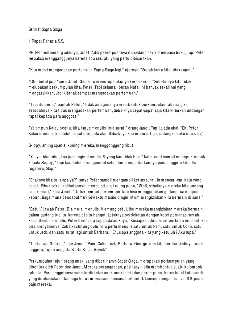 Sapta Siaga 1 - Serikat Sapta Siaga | PDF