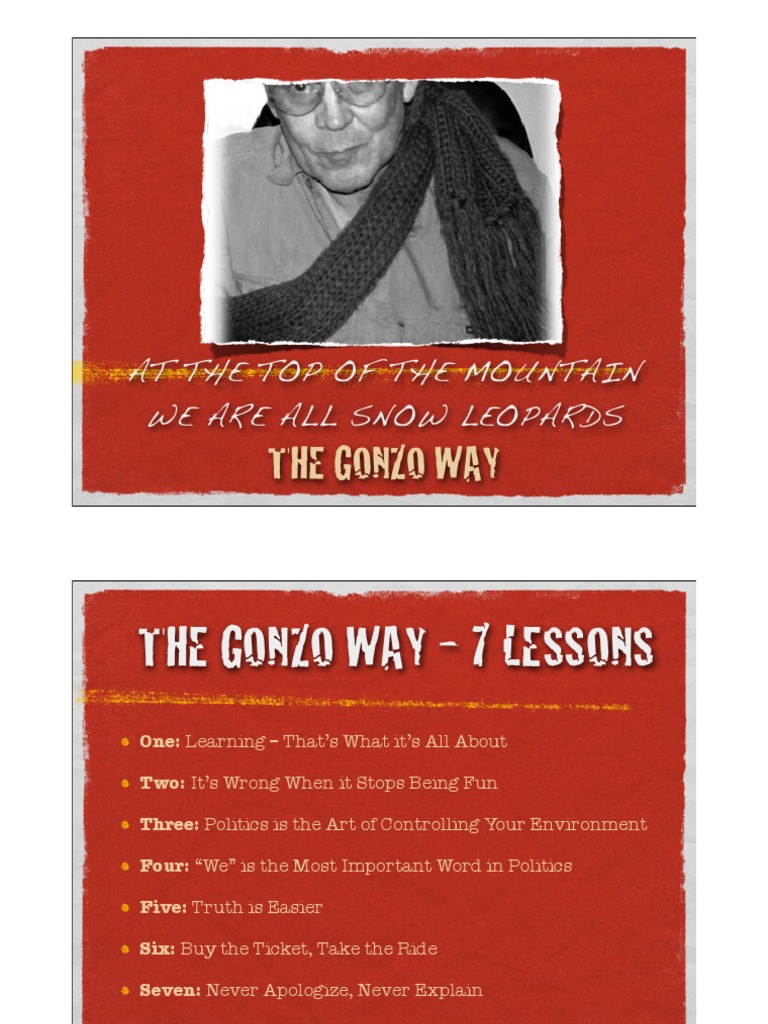 The Gonzo Way | PDF
