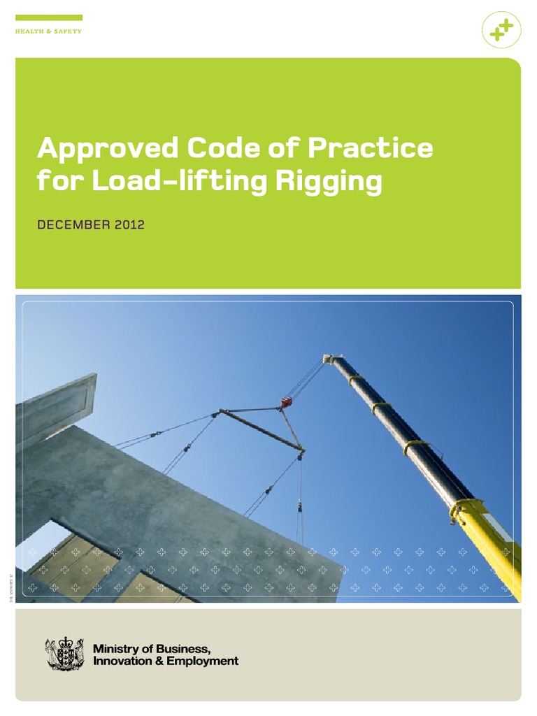 Approved Code of Practice For Load-Lifting Rigging - 2012 | PDF