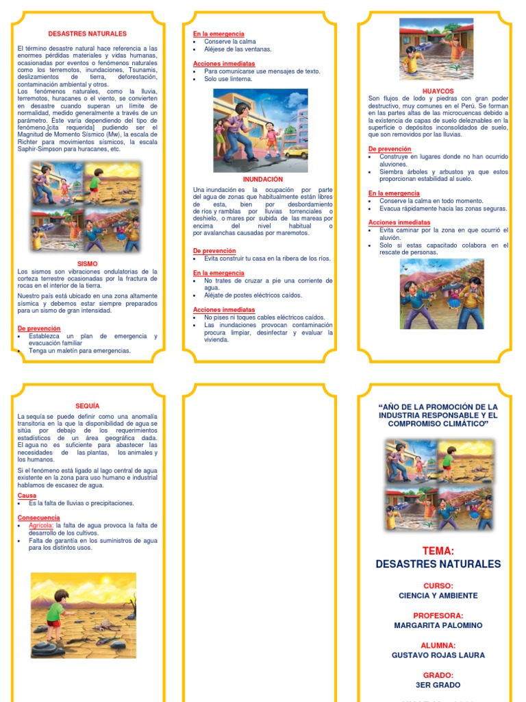 TRIPTICO Desastres Naturales | PDF | Desastres naturales | Temblores TRIPTICO Desastres Naturales | PDF | Desastres naturales | Temblores