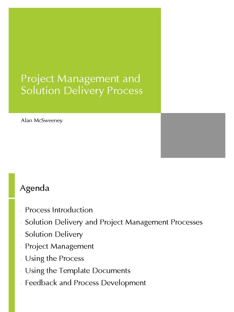 Integrated Project Management and Solution Delivery Process | PDF ...