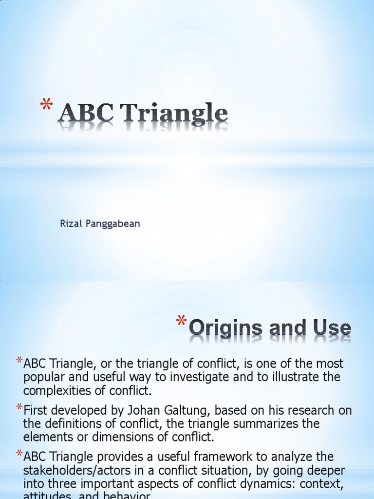 ABC Triangle | PDF | Attitude (Psychology) | Emotions