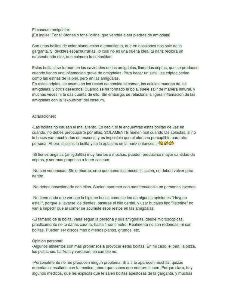 El Caseum Amigdalar | PDF | Bienestar | Medicina