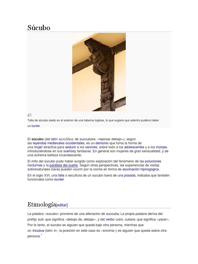 Definición y origen del súcubo | PDF | Lilith | Súcubo