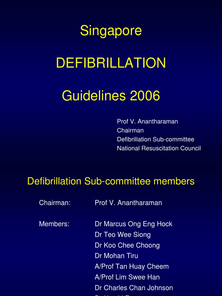 Singapore Defibrillation Guidelines 2006 | PDF | Cardiopulmonary ...