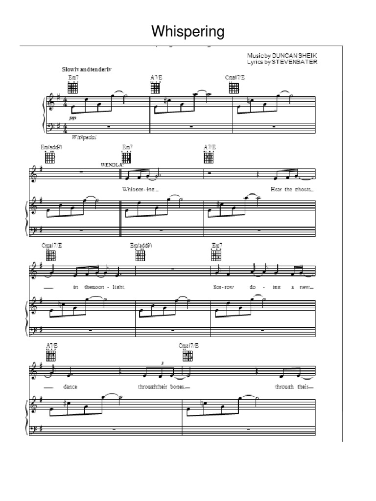 Whispering Sheet Music
