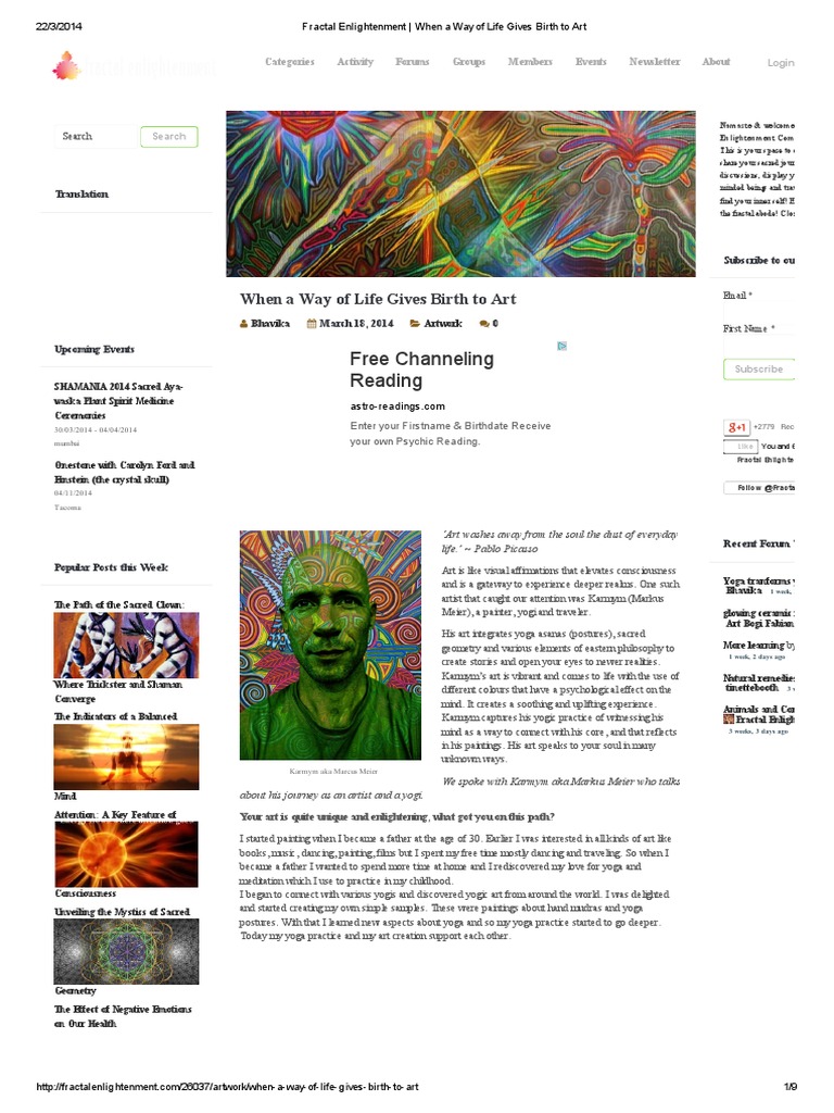 Fractal Enlightenment - When A Way of Life Gives Birth To Art PDF | PDF ...