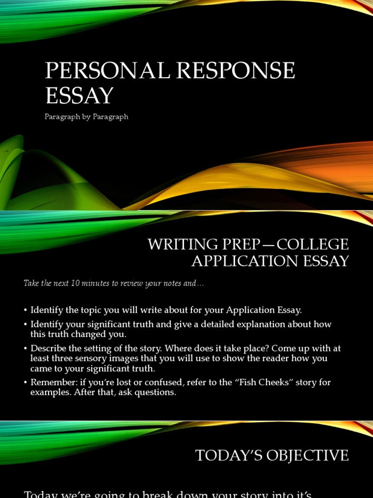 Personal Response Essay Structure Guide | PDF | Essays | Paragraph