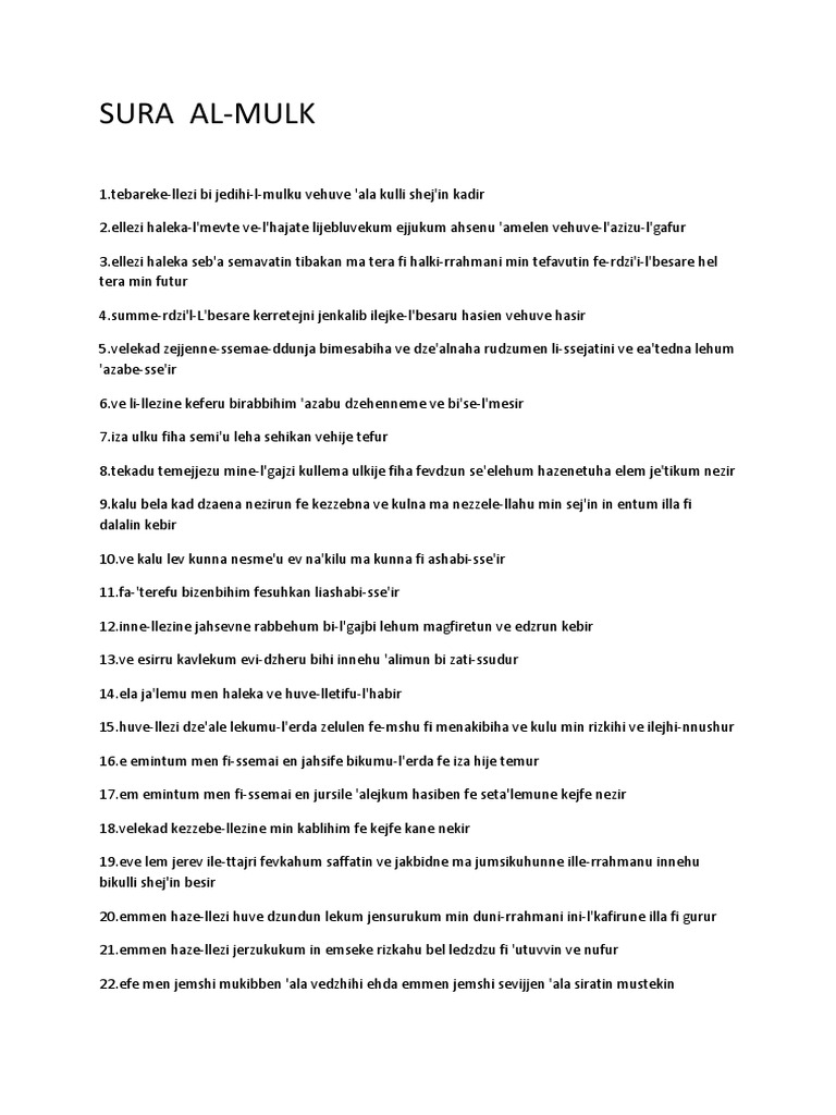 Sura Al Mulk | PDF