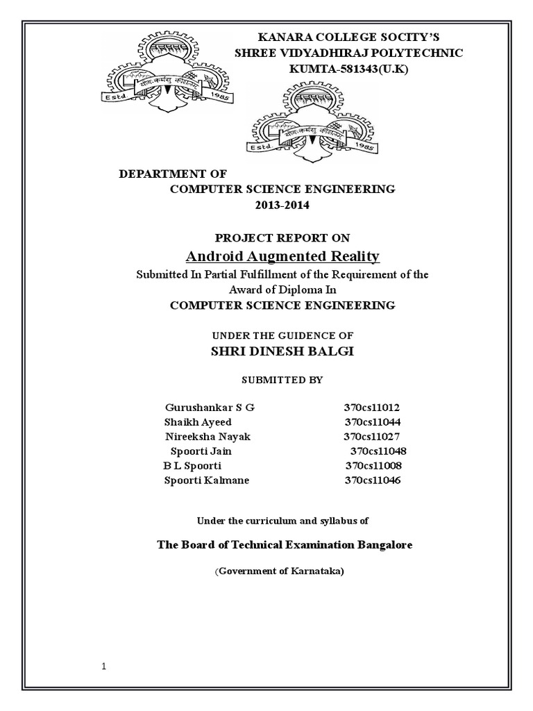 Android Augmented Reality: Kanara College Socity'S Shree Vidyadhiraj ...