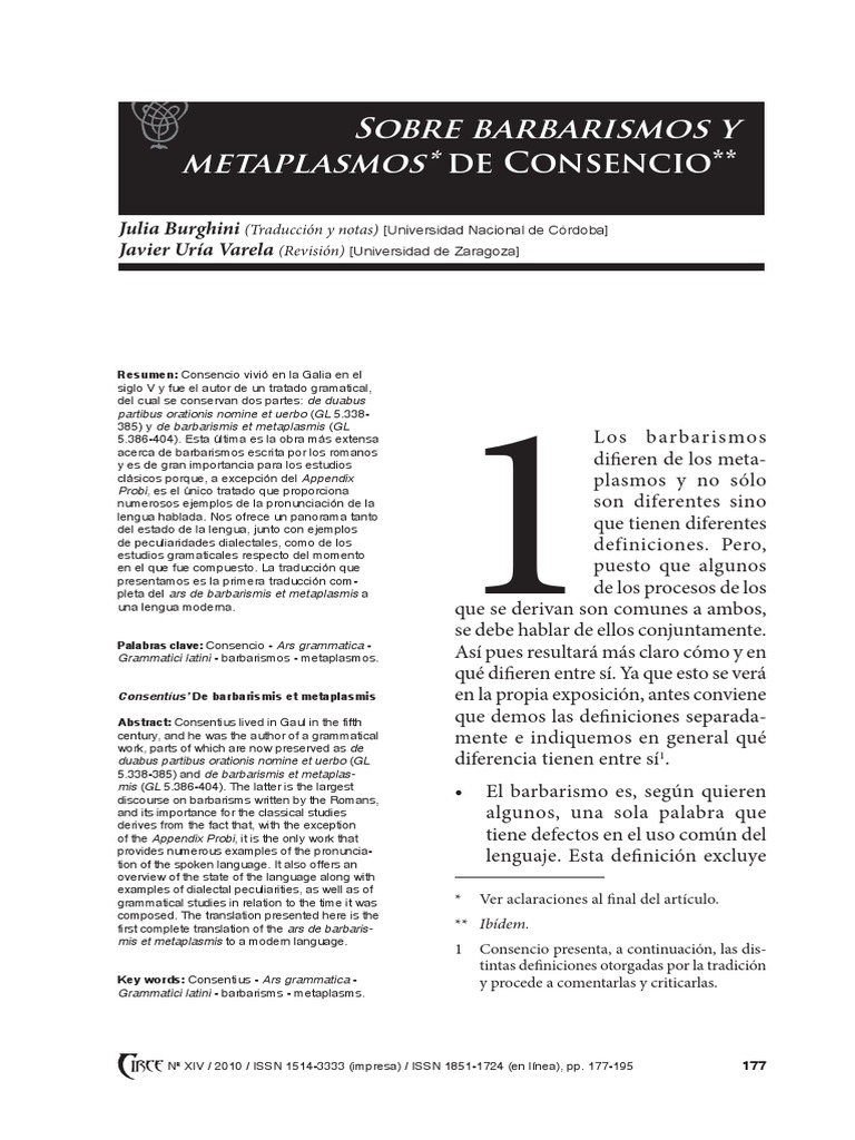 N 14 A 09 Varela | PDF | latín | Palabra