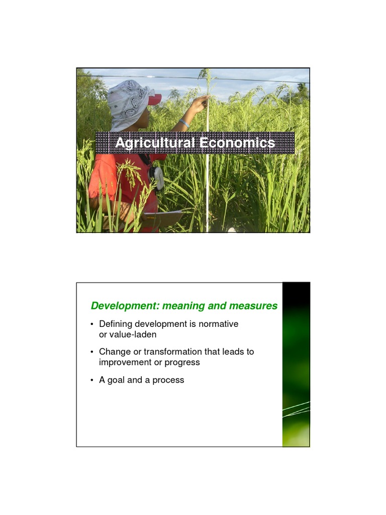 Agriculture Economics | PDF | Intensive Farming | Agriculture