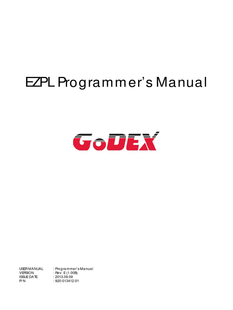 EZPL Programmer Manual en | PDF | Printer (Computing) | File Format