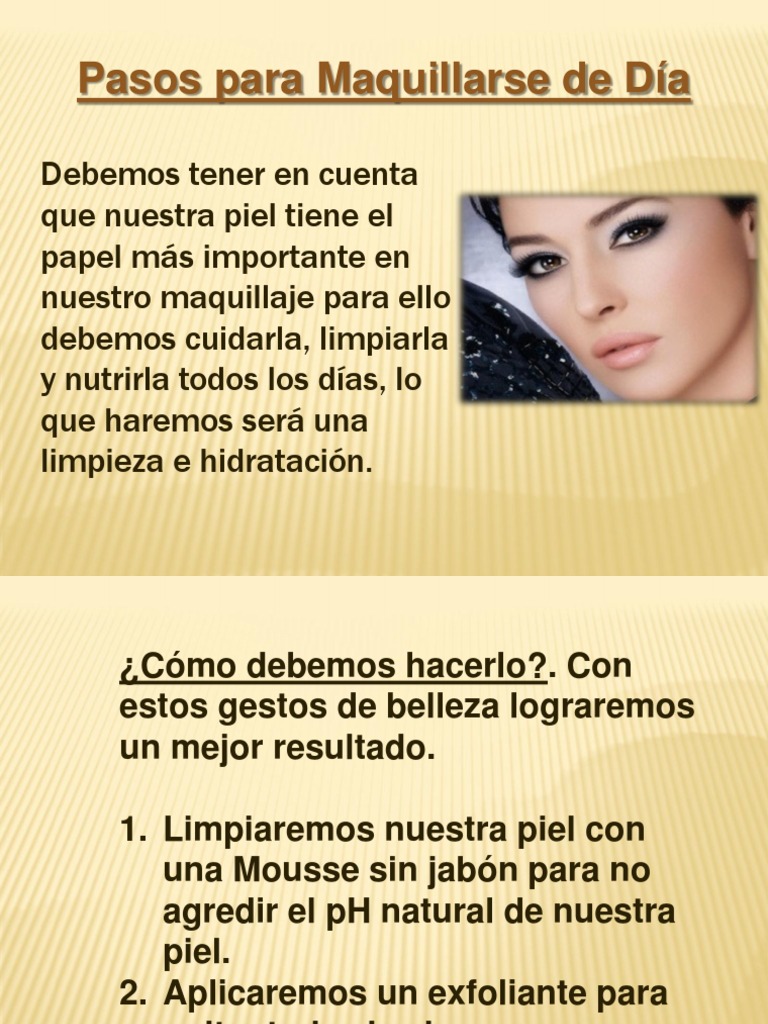 Pasos para Maquillarse de Dia | PDF | Productos cosméticos ...