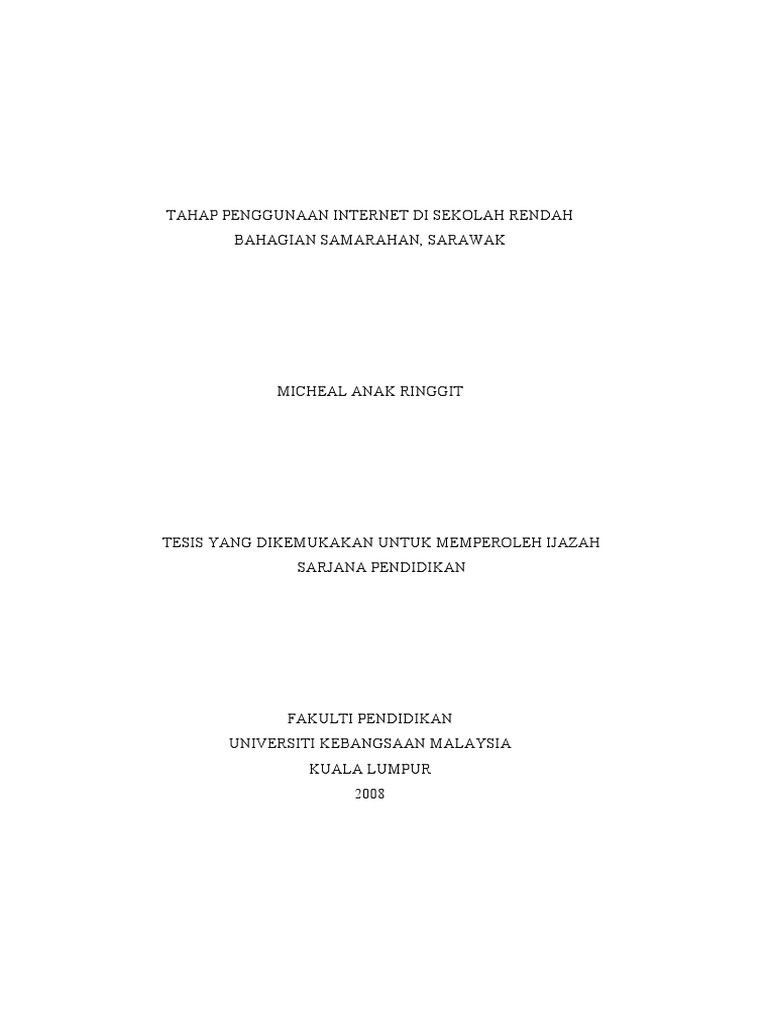 Kajian Internet Di Sarawak Program Master2009 | PDF