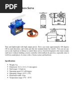 Servo Motor Sg90 Data Sheet | PDF | Technology & Engineering