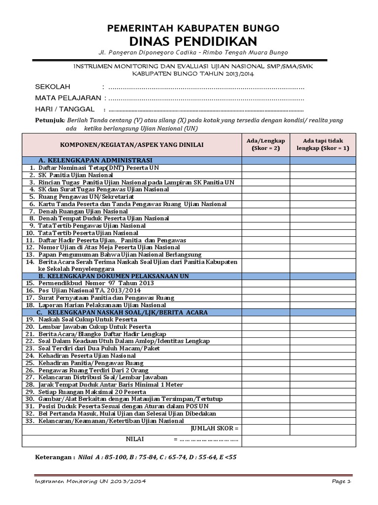 Format Monev Un 2014 | PDF | Seni