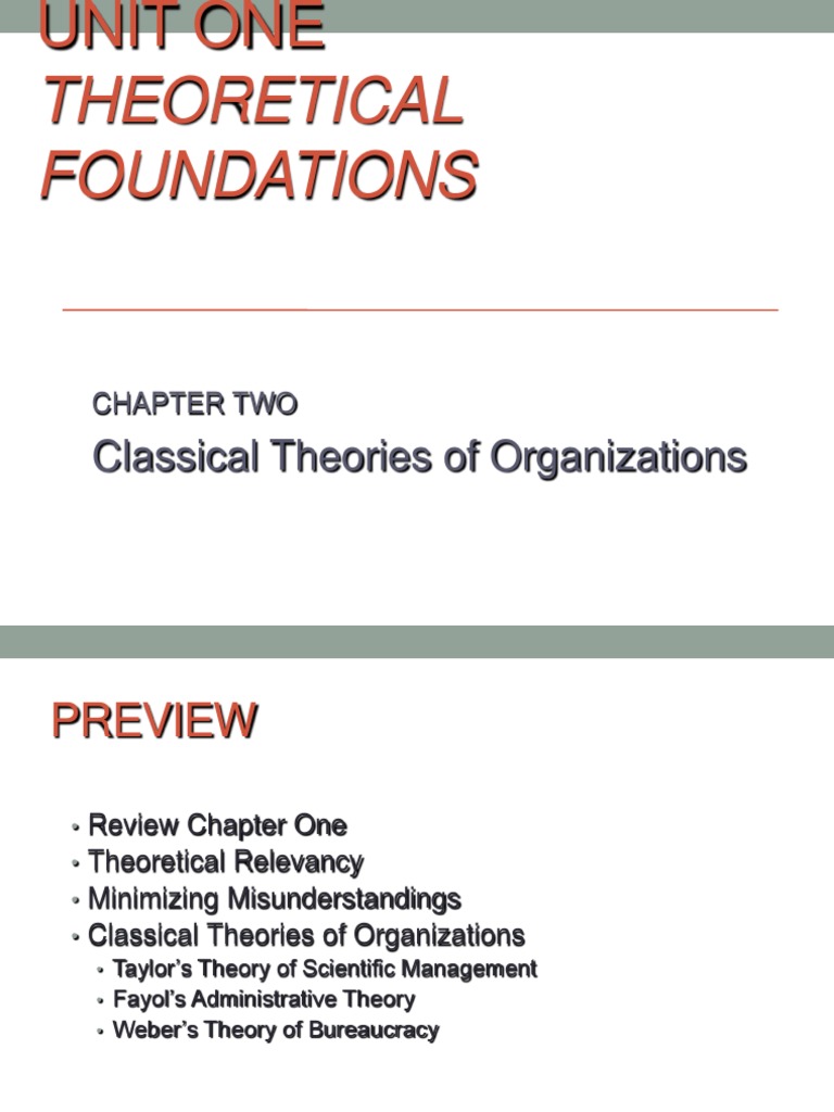 Classical Theories of Organization | PDF | Bureaucracy | Max Weber