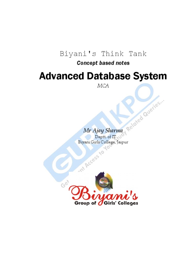 Advanced Database System | PDF