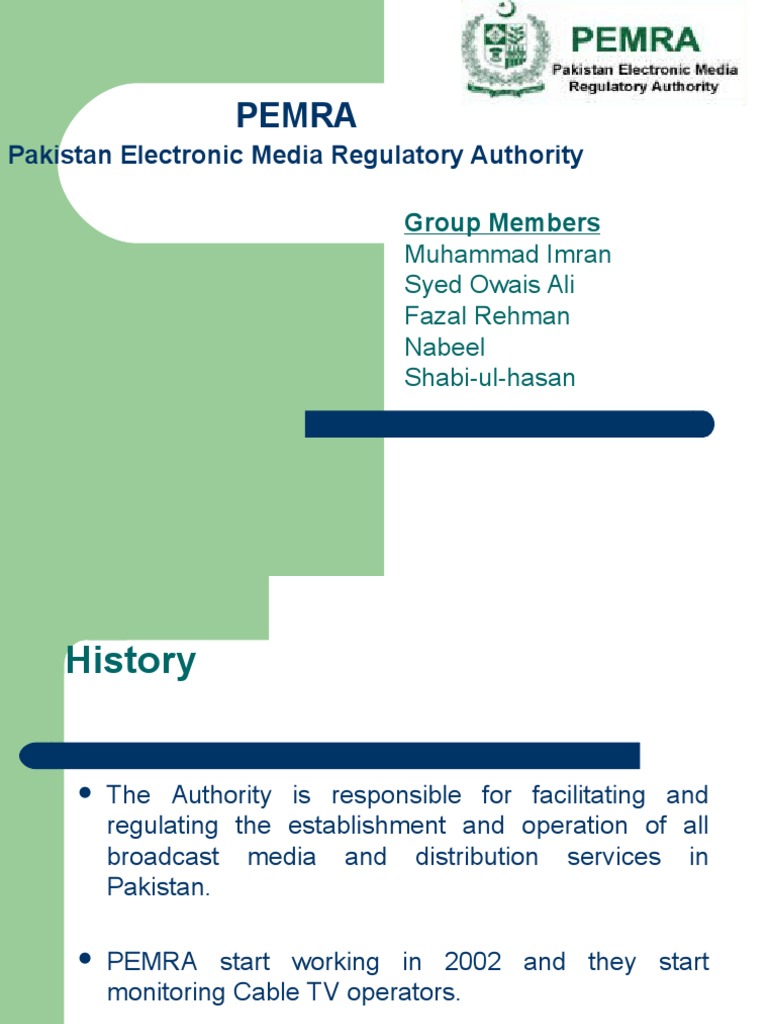 PEMRA Presentation | PDF | Public Opinion | Mass Media