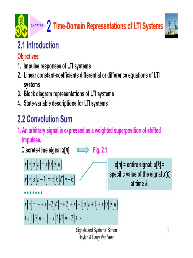 Ch02 Time-Domain Representations of LTI Systems Compatibility Mode | PDF | Convolution | Systems ...