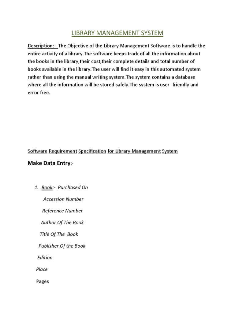 Library Management Software Overview | PDF