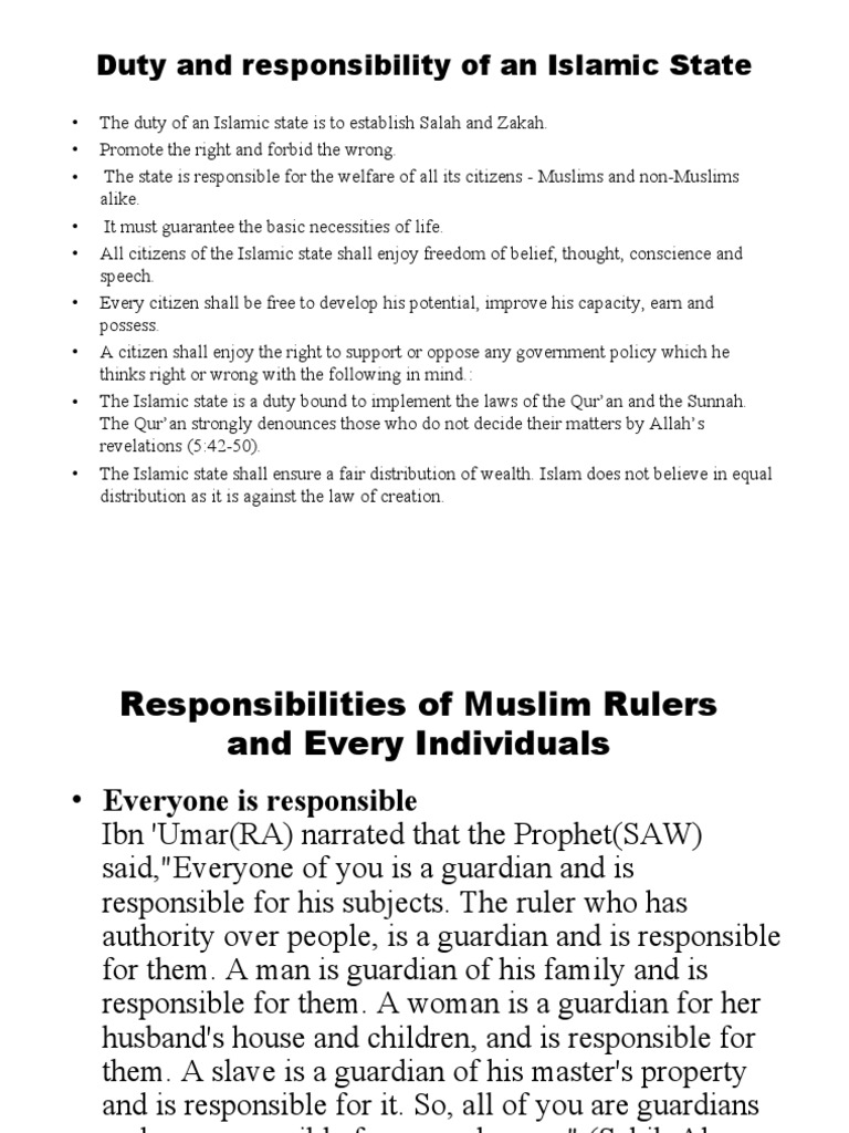 Duties of an Islamic State and Citizens | PDF | God In Islam | Muhammad