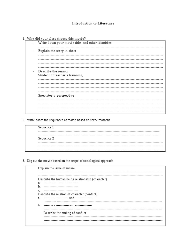 Analyzing Film Through Literature | PDF
