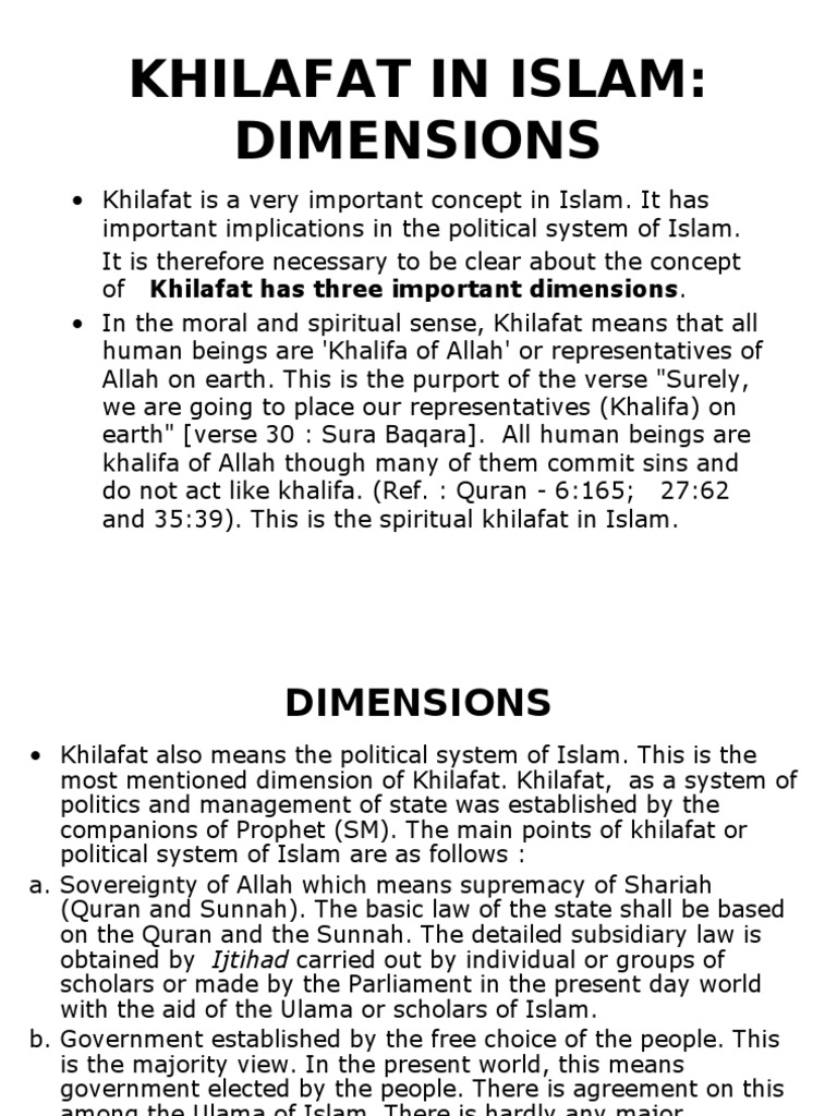 Khilafat in Islam | PDF | Caliphate | Ulama