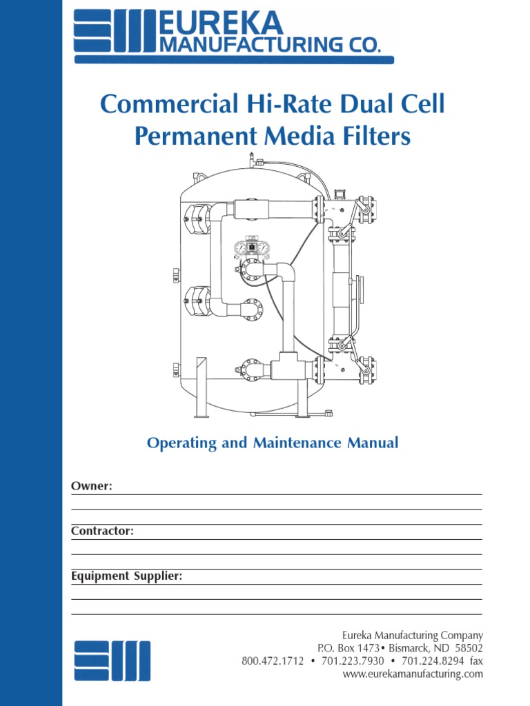 Dual Media Filter Operation Manual | PDF | Pipe (Fluid Conveyance) | Screw