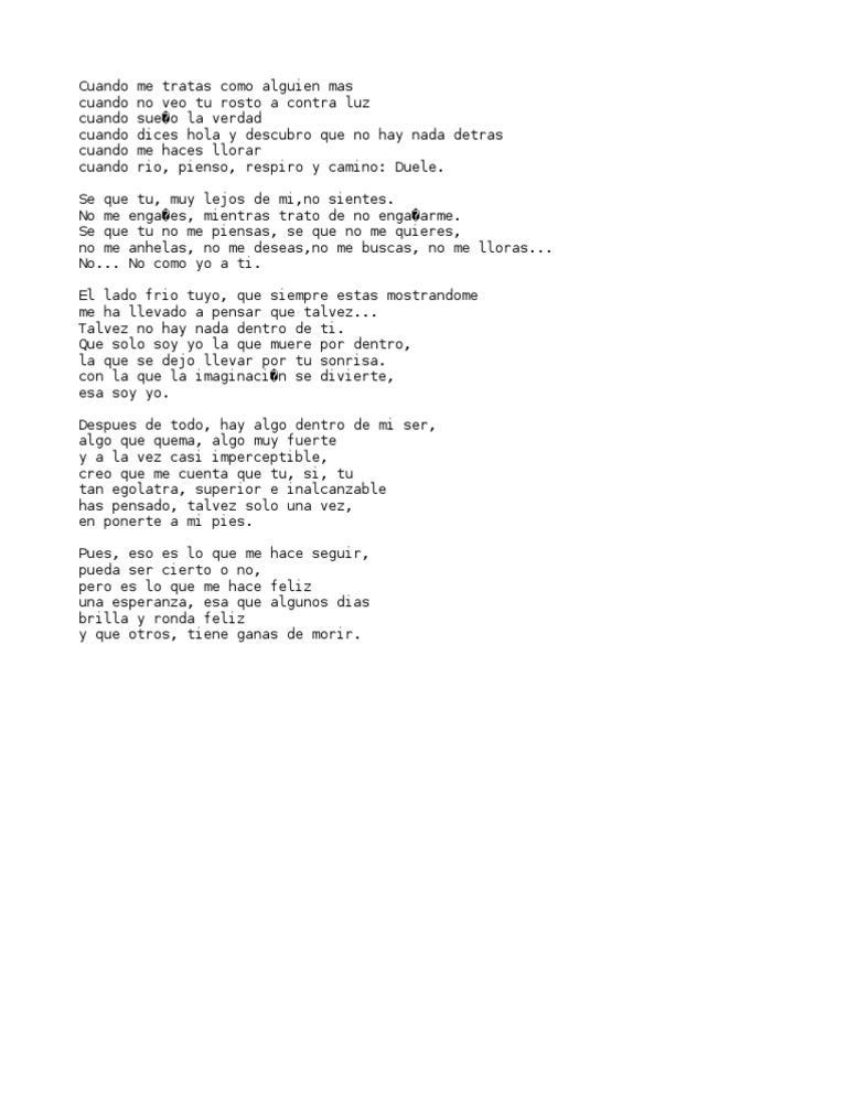 Poema: Tu, Solo Tu | PDF